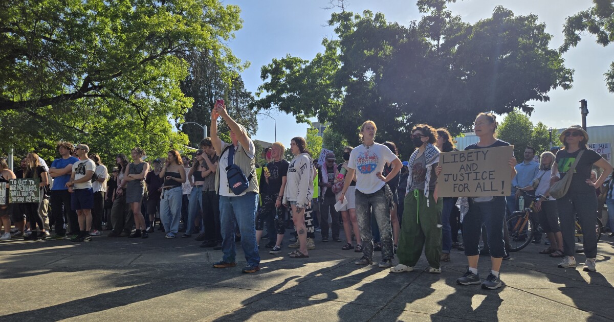 Wednesday night rally marks start of multiple Trump protests in Eugene