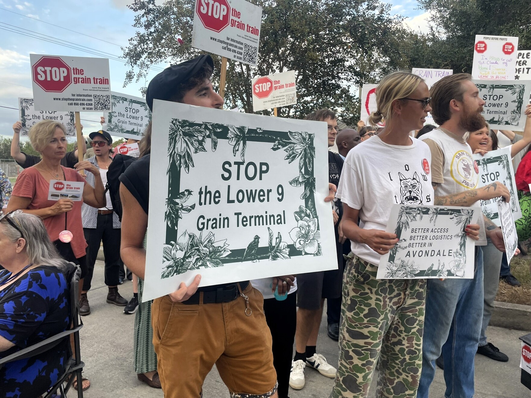 Protestors gather at community meeting for Lower Ninth Ward grain ...