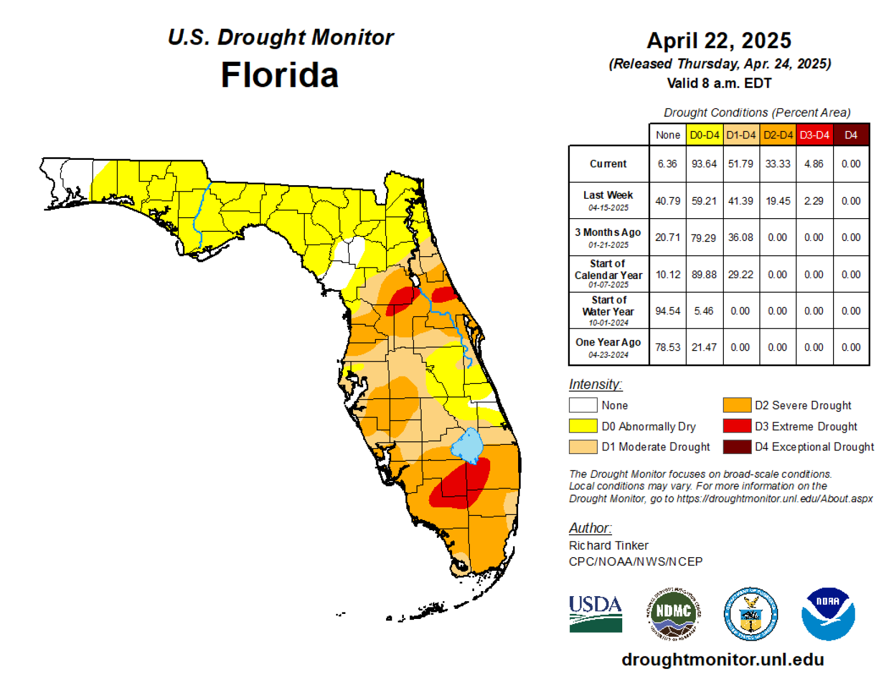 99 percent of Florida is in a drought; severe drought coverage nearly ...