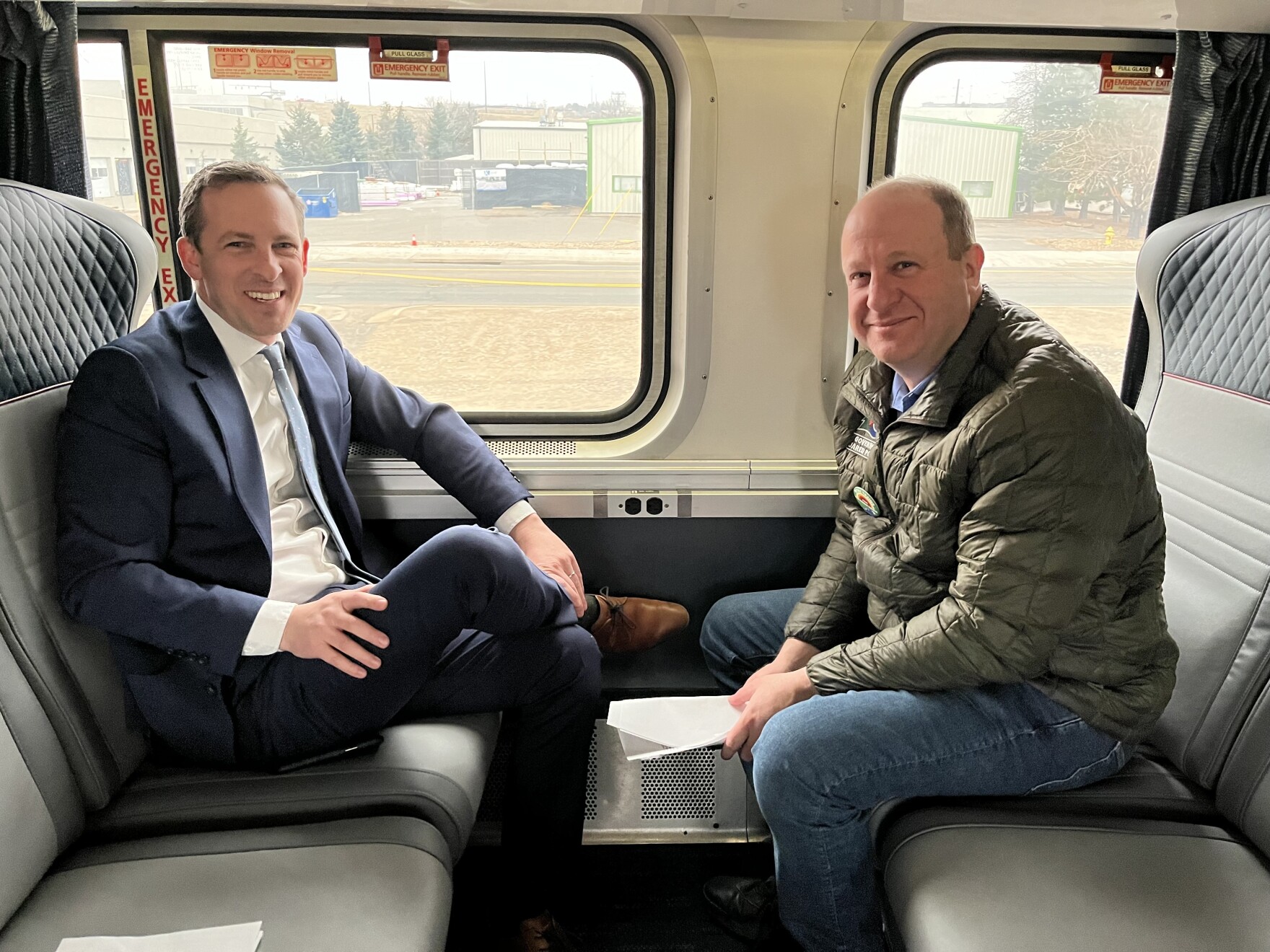 First train carries passengers from Denver to Longmont along proposed Front Range Rail line | KUNC