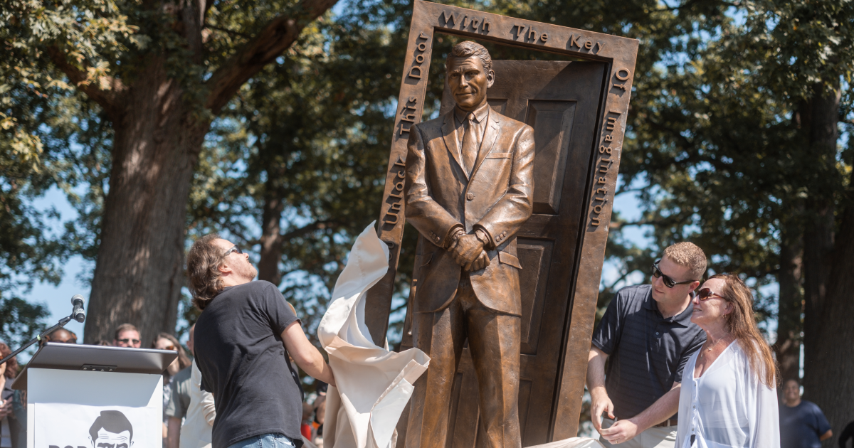 Binghamton celebrates Rod Serling with new statue