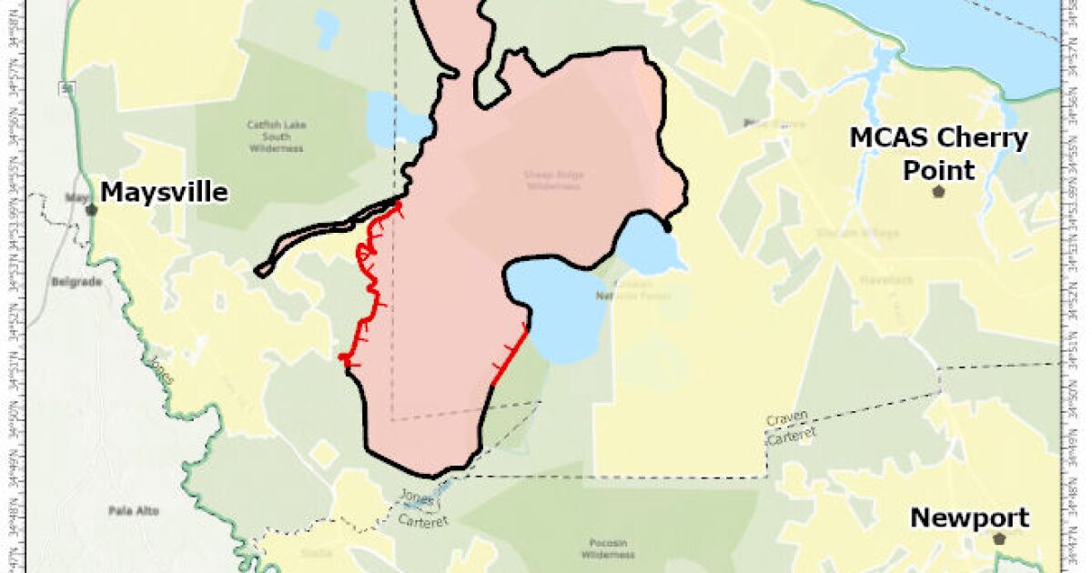 Croatan Forest Fire Map