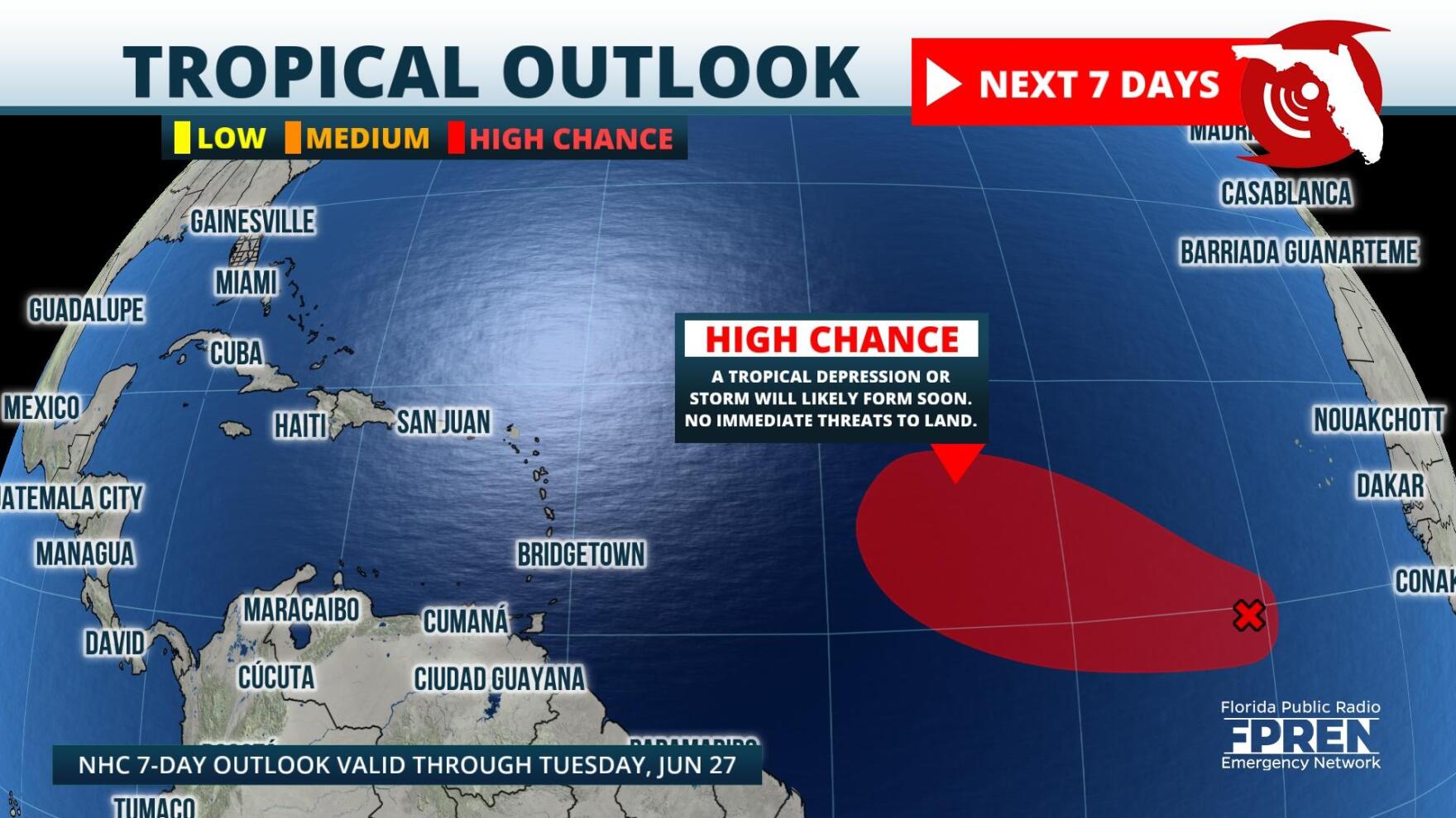 Tropical Storm Bret Unlikely To Become A Hurricane Wjct News 89 9