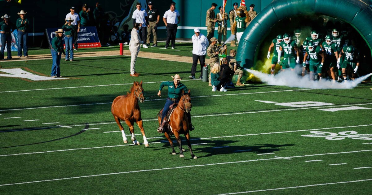 Cal Poly's mustang mascot is riding into the sunset | KCLU