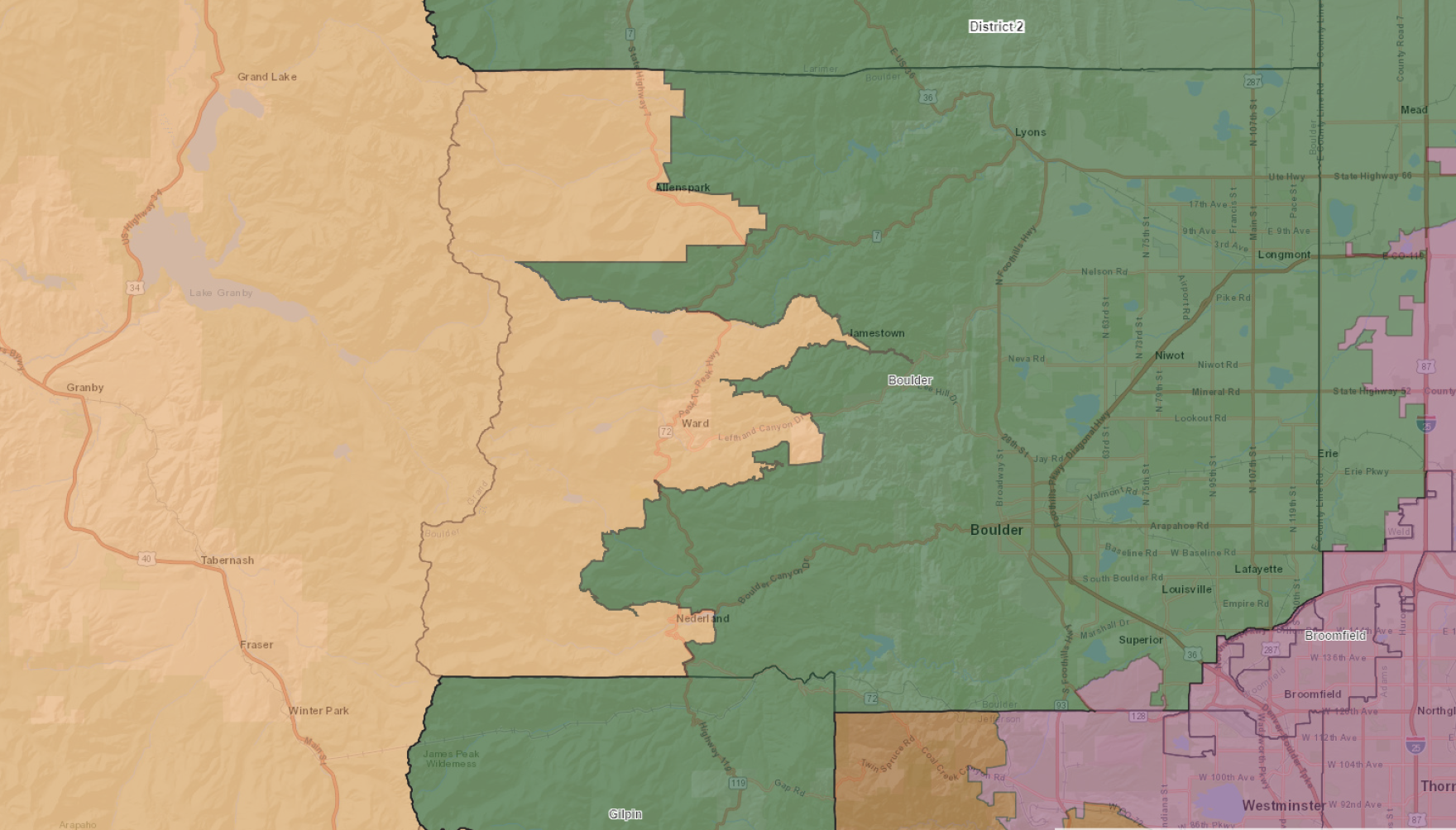 A Rough Draft Of Colorado's New Congressional District Map Is Out. Here ...