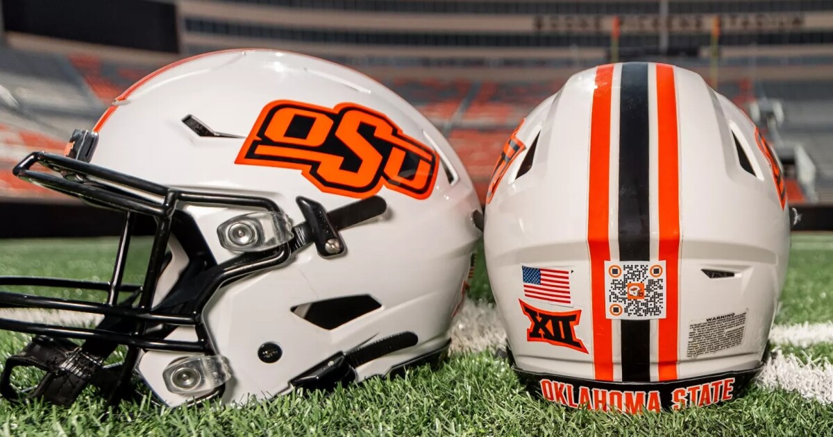 Oklahoma State football players will have QR codes on their helmets ...