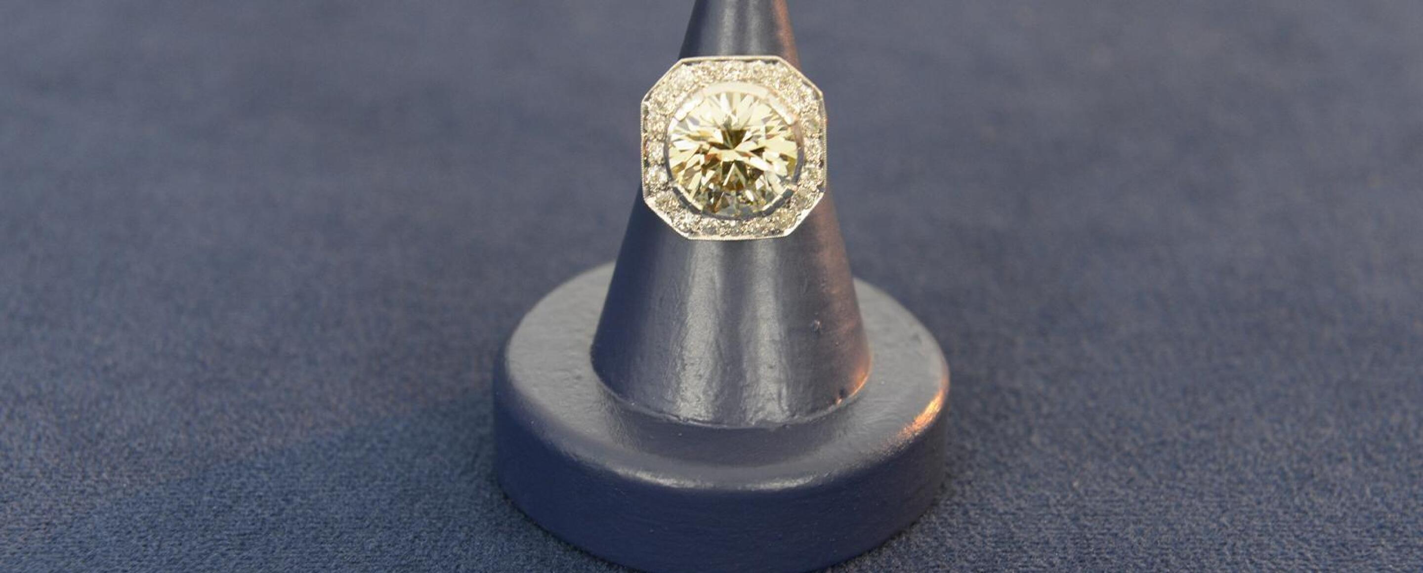 Appraisal: Fancy Yellow Diamond Ring, ca. 1950 | WKAR Public Media