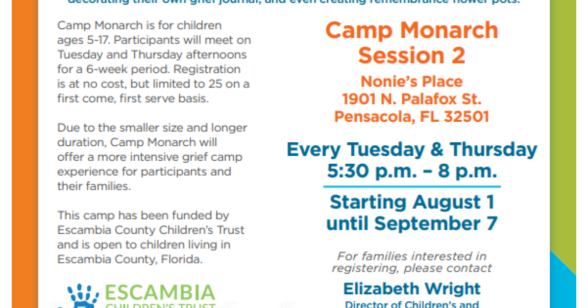 Camp Monarch - Children and Teen Camp | WUWF