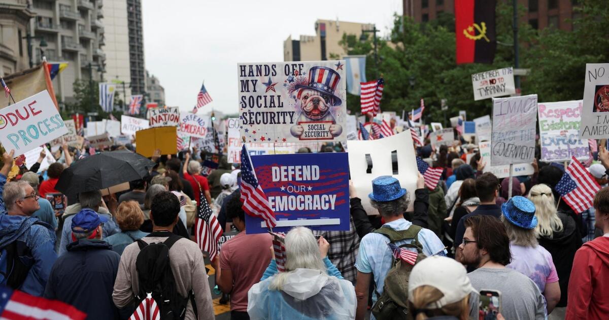 Millions turn out for ‘No Kings’ protests across the U.S. | Vermont Public