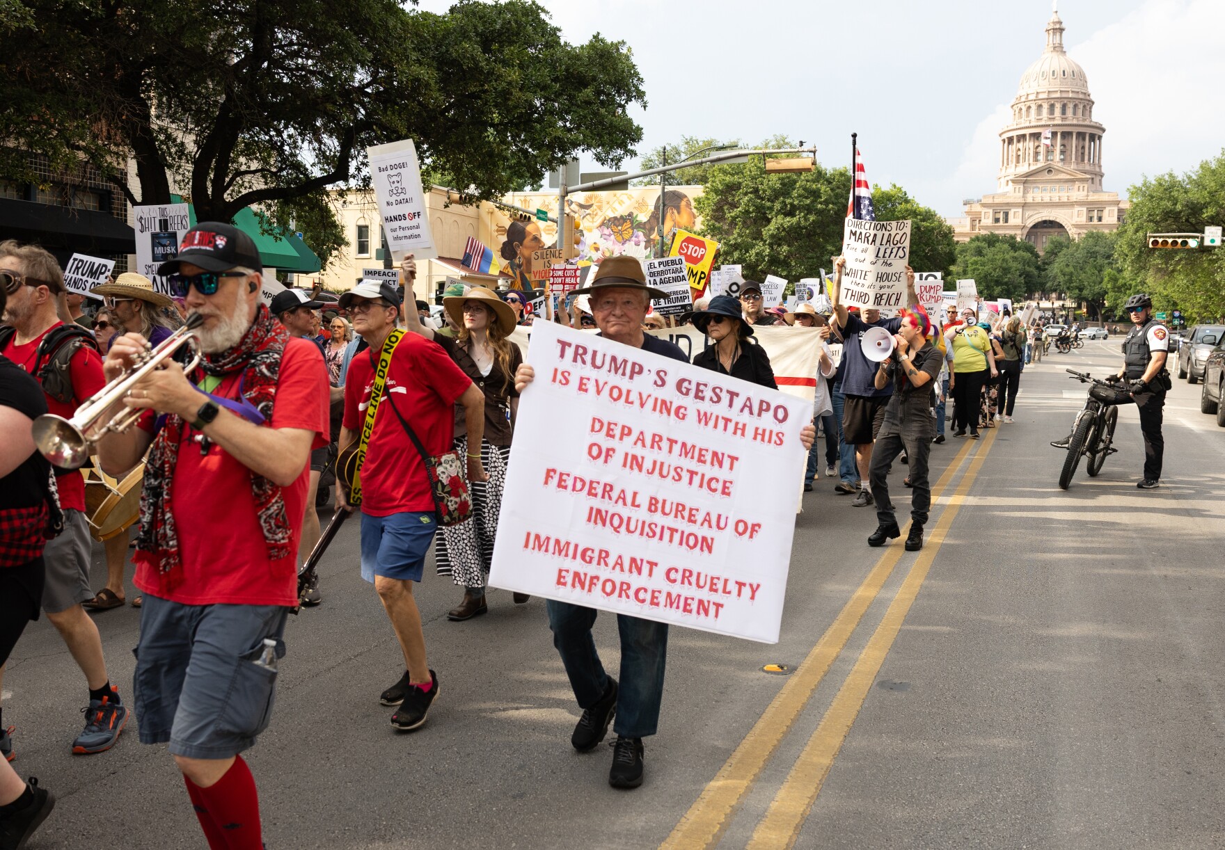 Thousands in Austin protest against Trump and Elon Musk | KUT Radio ...