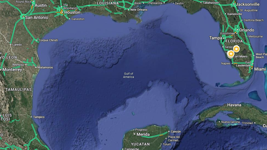 Map Of Florida Gulf Coast Line