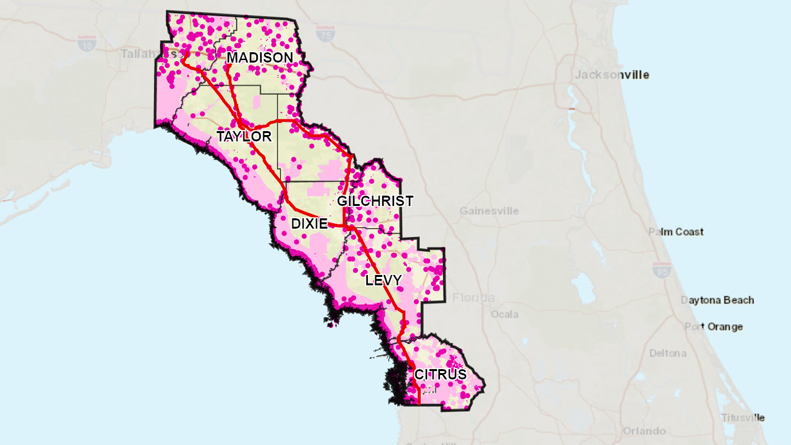 Cashless Toll Roads Florida Map