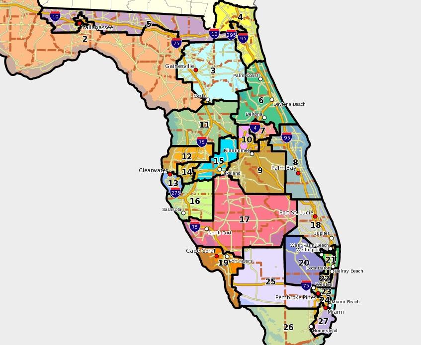 Florida Congressional District Map Florida Congressional Redistricting