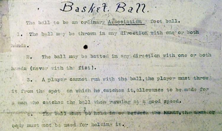 Original Basketball Rules Now On Display At Ku Kansas Does KU