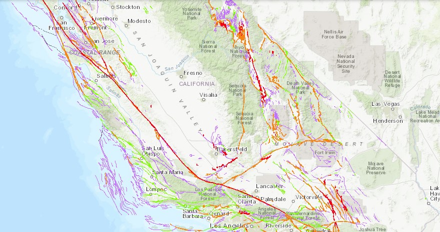 California San Andreas Fault Map San Andreas Fault 'locked, Loaded And