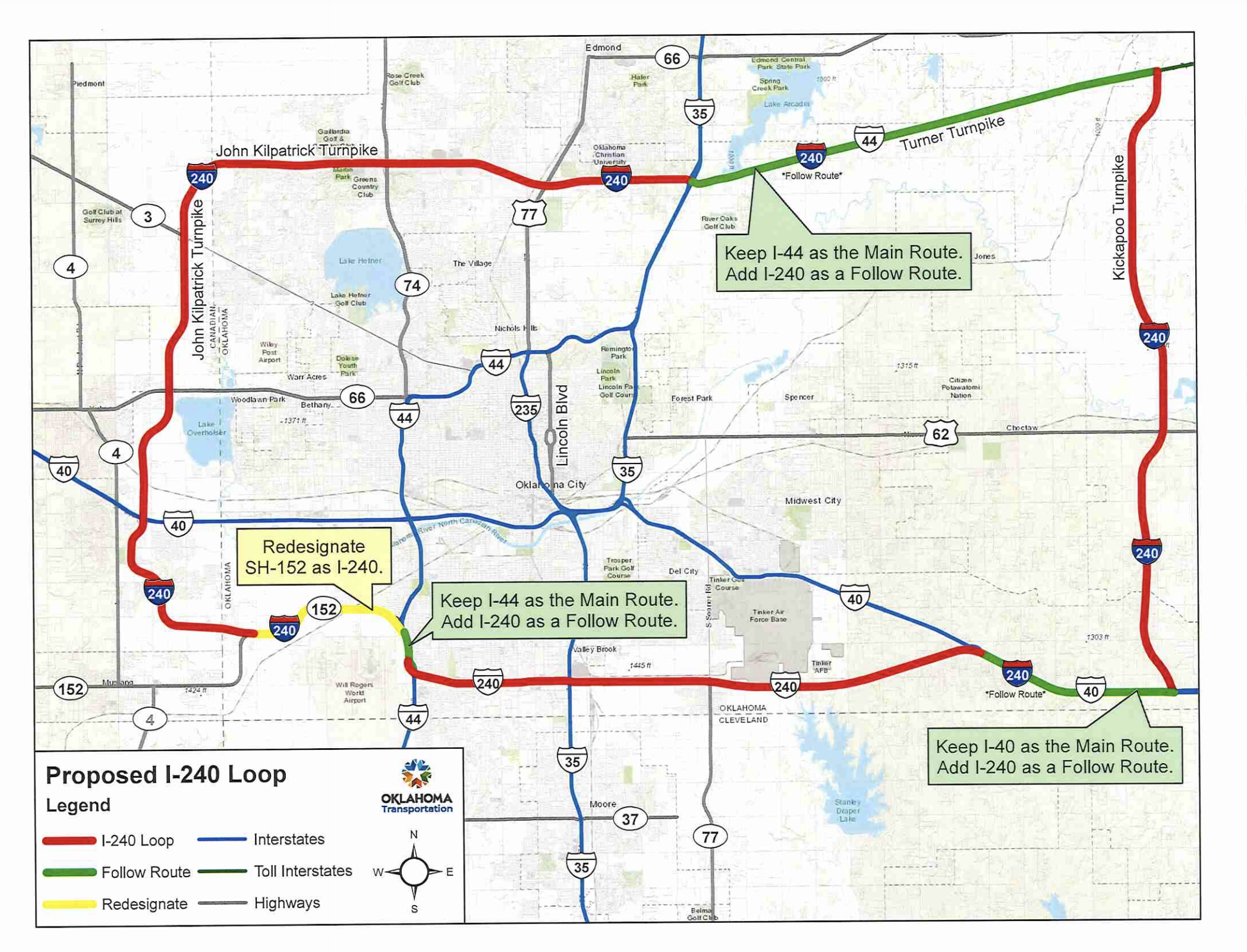 Current Oklahoma State Highway Map