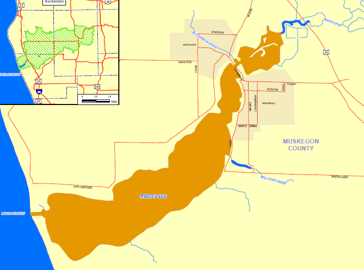 White Lake Michigan Lake Map