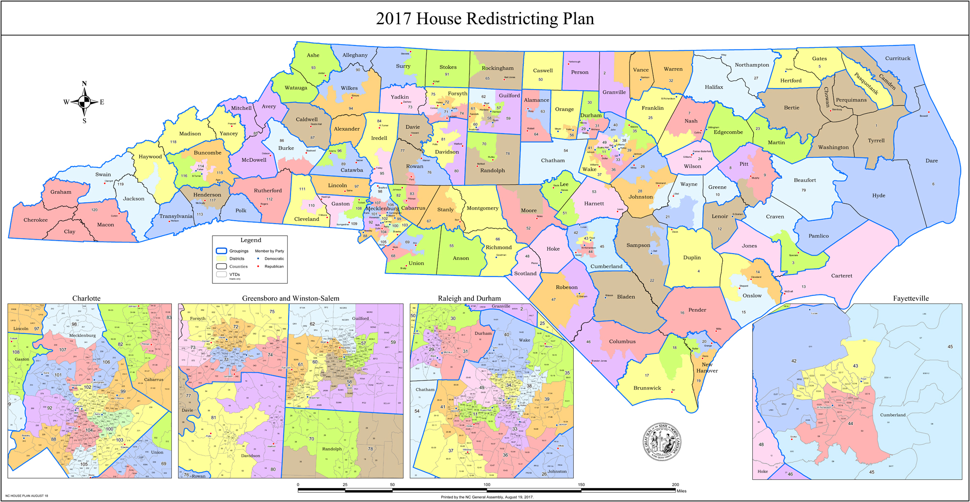 North Carolina House Districts North Carolina State House Of