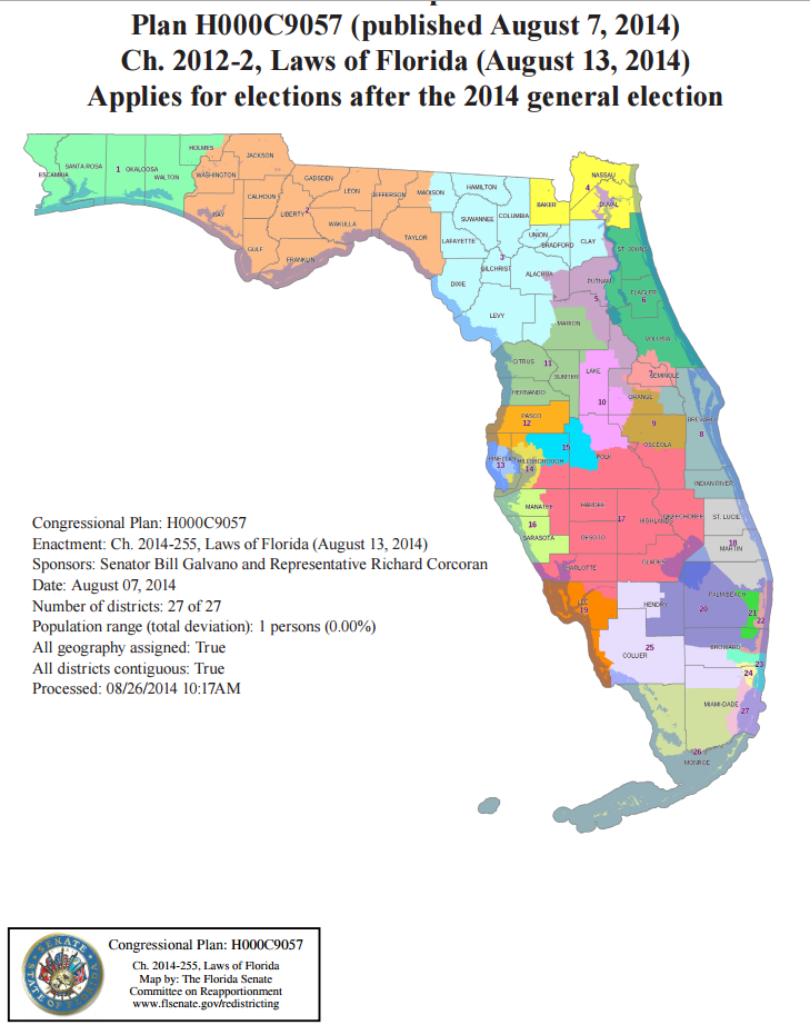 Florida Congressional Districts Map Florida Supreme Court Nixes Hope