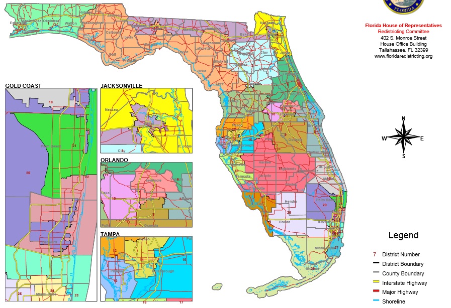 Mapa De Los Distritos De Florida