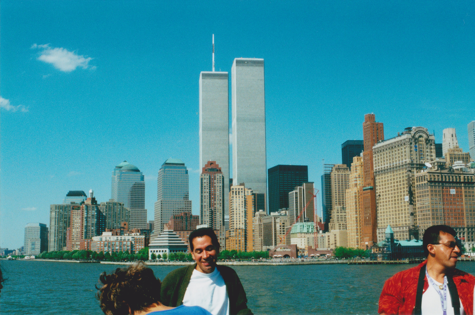 Two People Holding Hands As They Fall From The Twin Towers